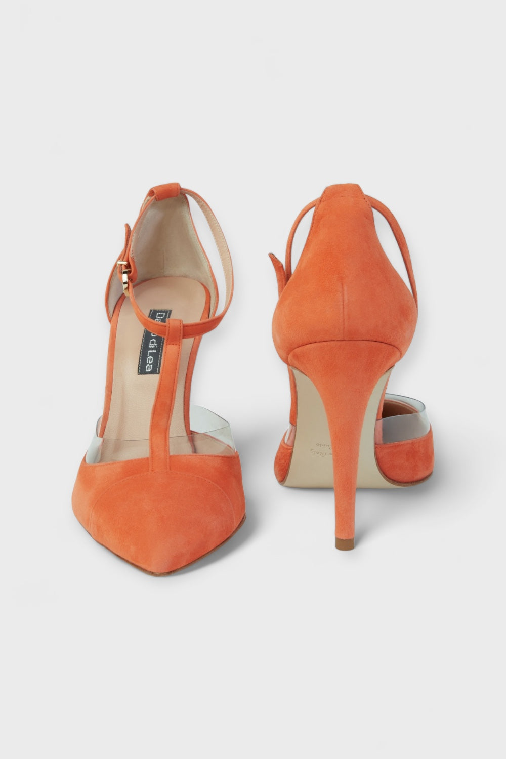 Arancia Orange T-Strap Suede Pumps | Italian Women's Shoes — Shops From ...